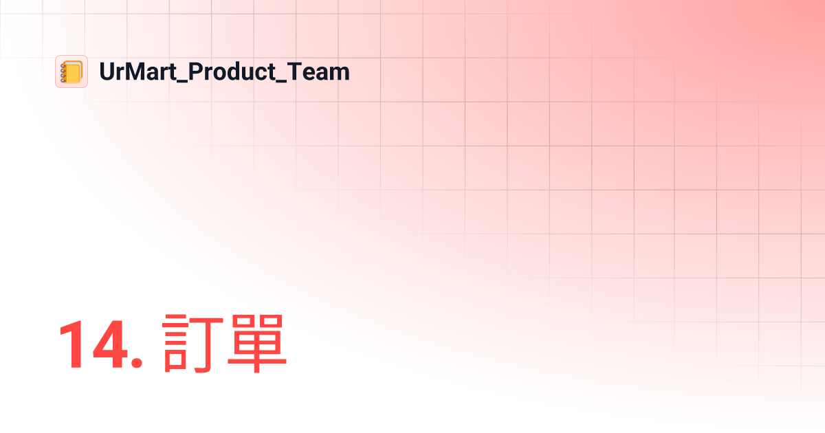 14. 訂單 | UrMart_Product_Team